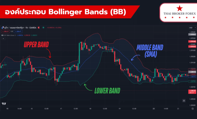 สรุปข้อมูลภาพรวม Bollinger Bands (BB) Indicator สุดยอดอินดิเคเตอร์